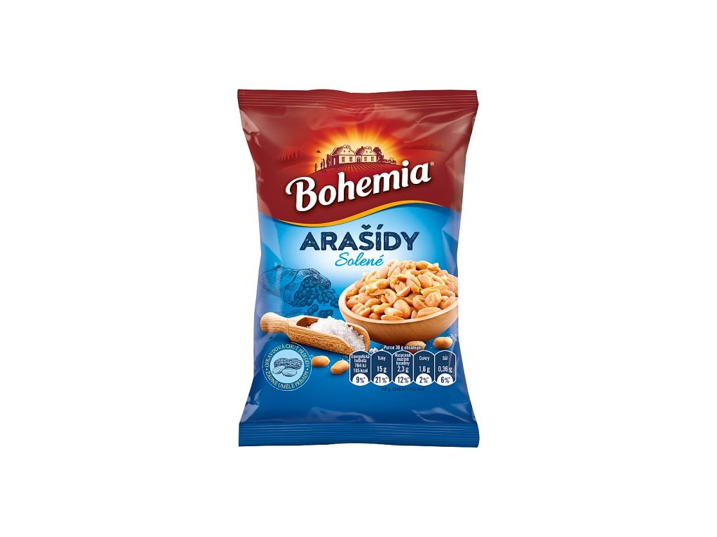 Arašídy Bohemia 100g solené Zásobování kanceláří